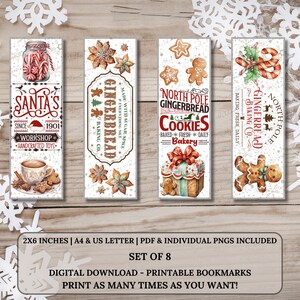 Christmas Bookmarks Printable Gift Cozy Holiday Bundle Reading Book ...