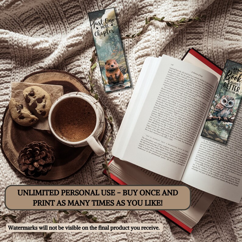 Printable Bookmarks: Woodland Animals, Printable Gift for Nature Forest ...