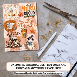 Printable Kindle Clear Cover Insert: Sweater Weather Illustrations ...