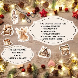 Neutral Christmas Watercolour Clipart: 35 PNG Transparent Pngs (digital ...
