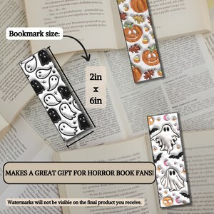 Printable Bookmarks: Halloween Inflated Design, Gift for Horror Book ...