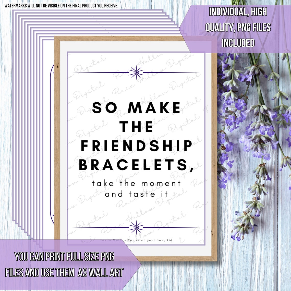 Taylor Swift Inspired Printable Affirmation Cards Song Lyrics Print and ...