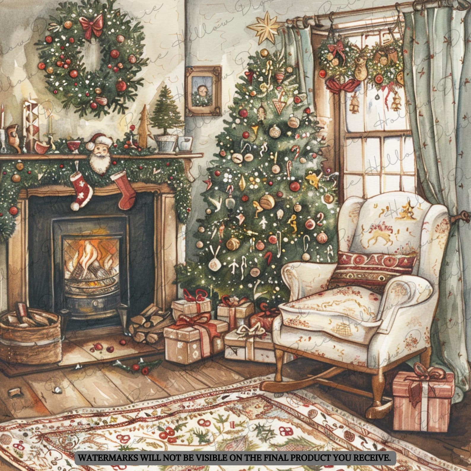 Cozy Christmas Clipart Bundle: 14 Pngs for Junk Journals (digital ...