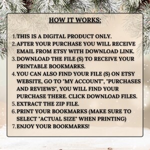 Christmas Bookmarks Printable Gift Cozy Holiday Bundle Reading Book ...