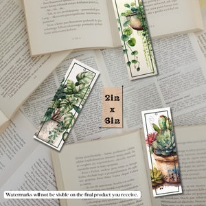 Printable Bookmarks: Plant Lover, Gift for Readers, Houseplant ...