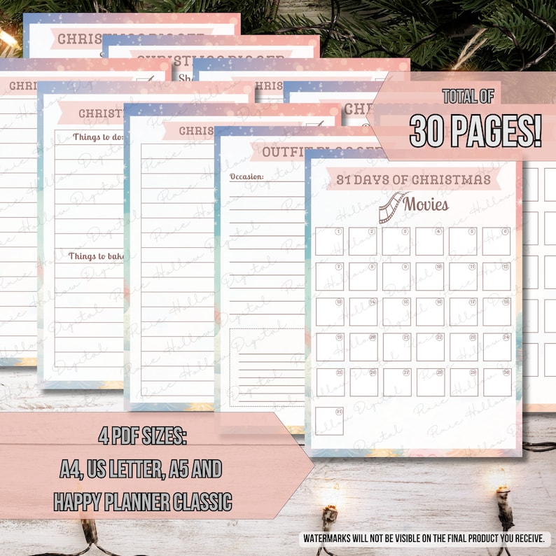 Christmas Planner Printable, Instant Download Printable Holiday to Do ...