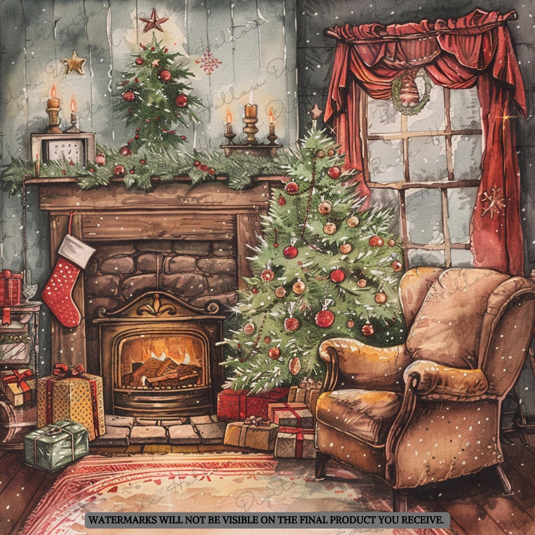 Cozy Christmas Clipart Bundle: 14 Pngs for Junk Journals (digital ...