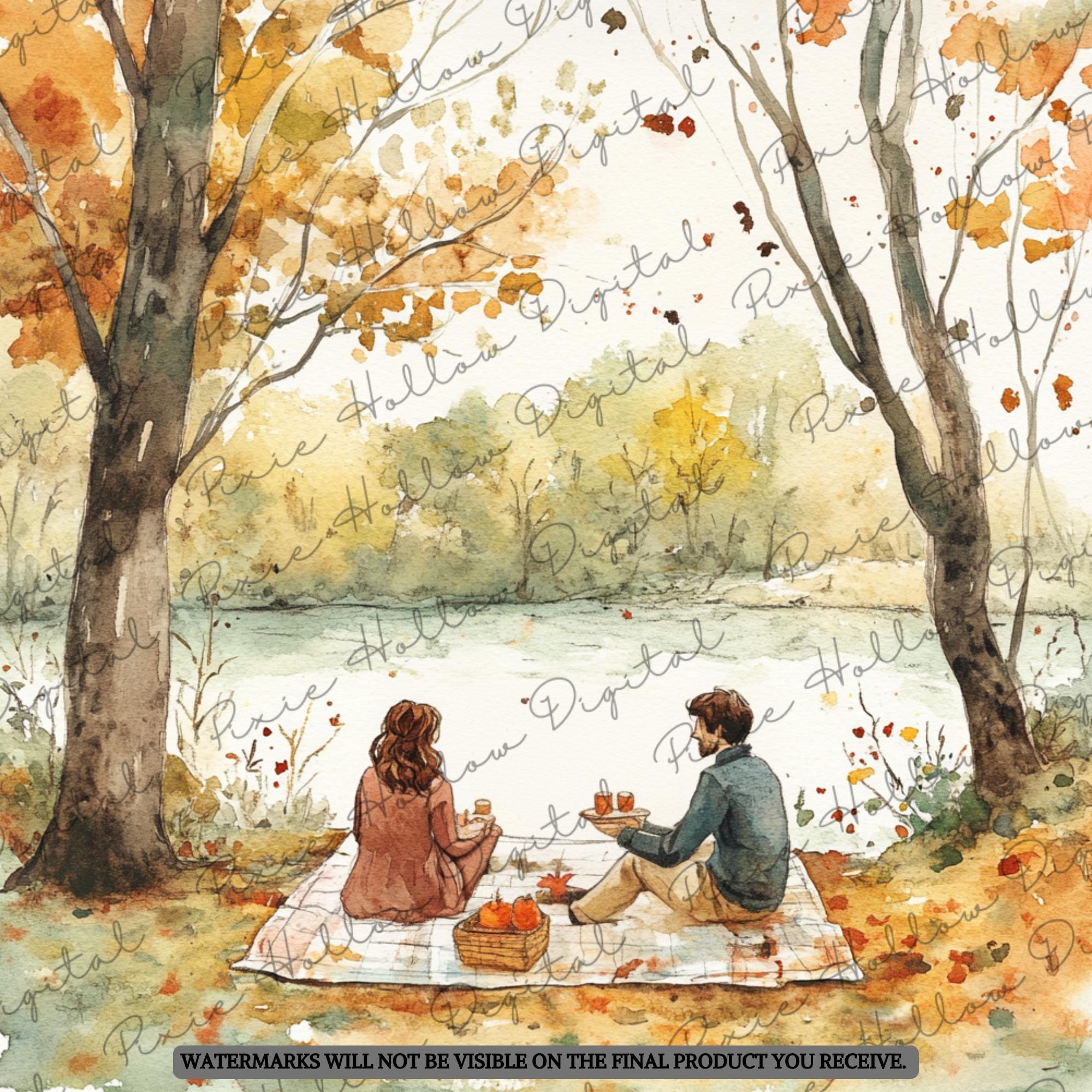 Fall Picnic Clipart Bundle: 15 Autumn Design Pngs (digital Download) - Etsy