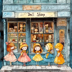 Whimsical Doll Shop Clip Art Bundle: 18 Pngs for Junk Journals (digital ...