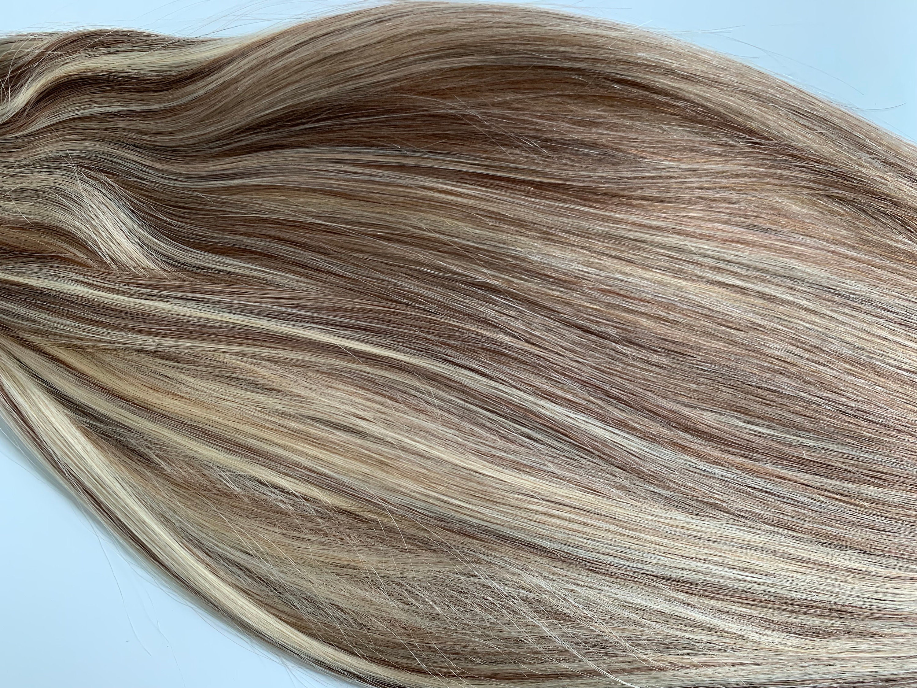 Luxury Hair Clip-in Latte Balayage High Volume 140g 220g Real Human Hair Seamless Clip-in ...