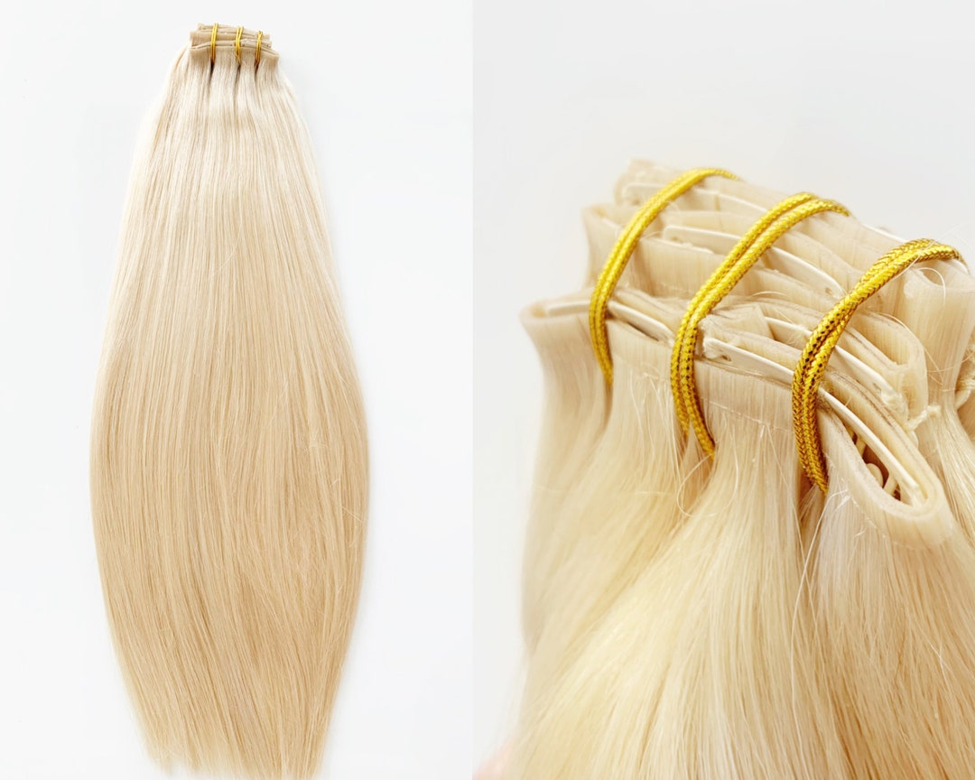 Luxury Hair Clip-in Beach Blonde High Volume 140g 220g Real Human Hair Seamless Clip-in ...