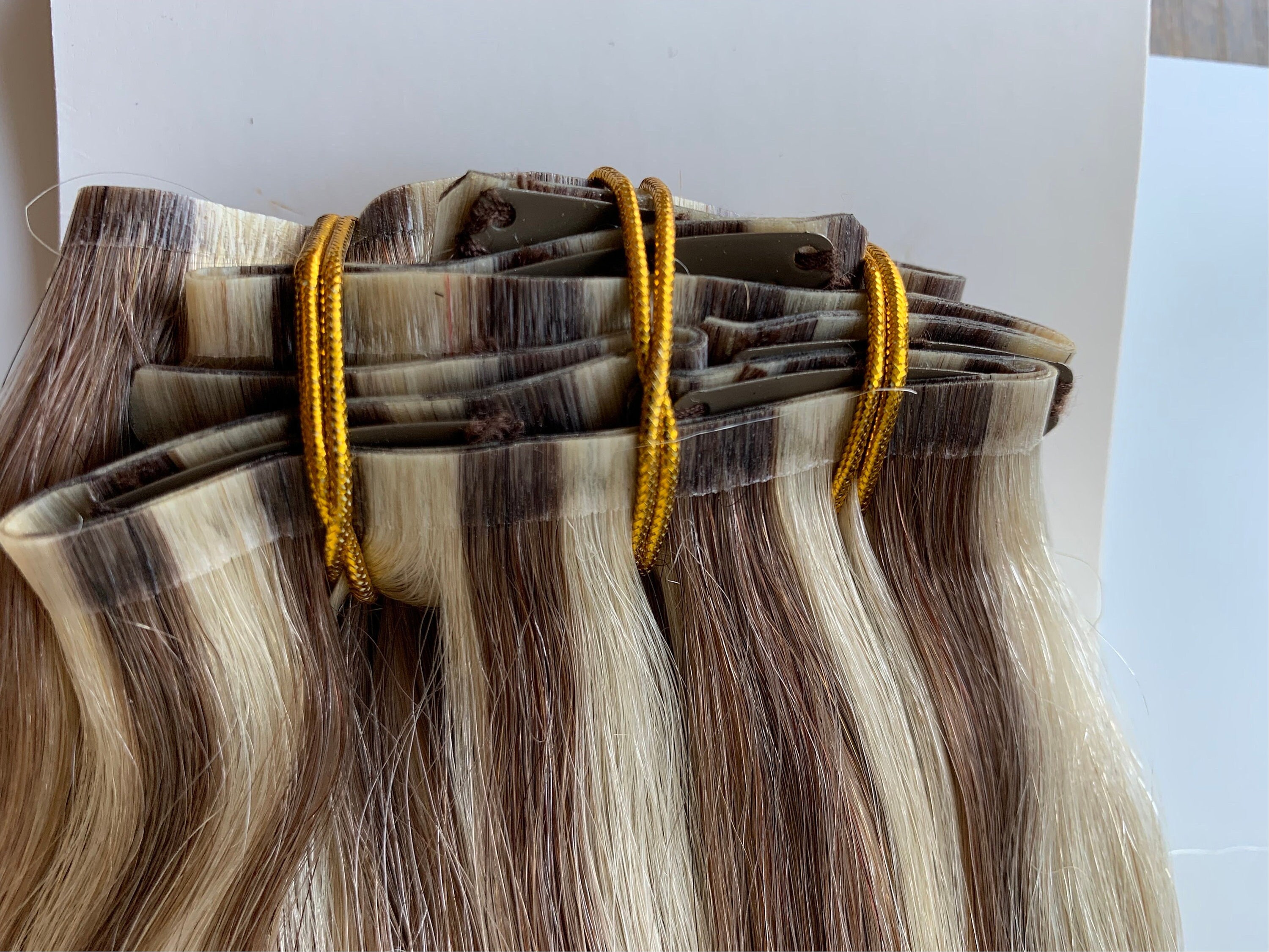 Luxury Hair Clip-in Latte Balayage High Volume 140g 220g Real Human Hair Seamless Clip-in ...