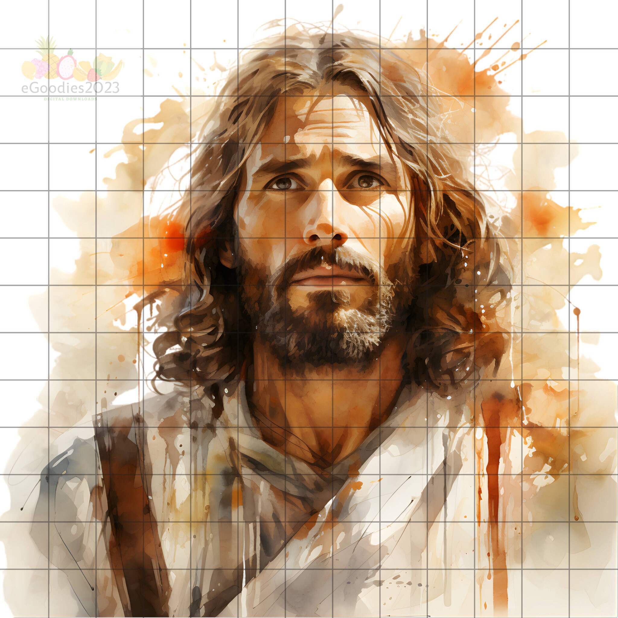 20 Jesus Watercolor Clipart Bundle, Christmas Clip Art, Catholic ...