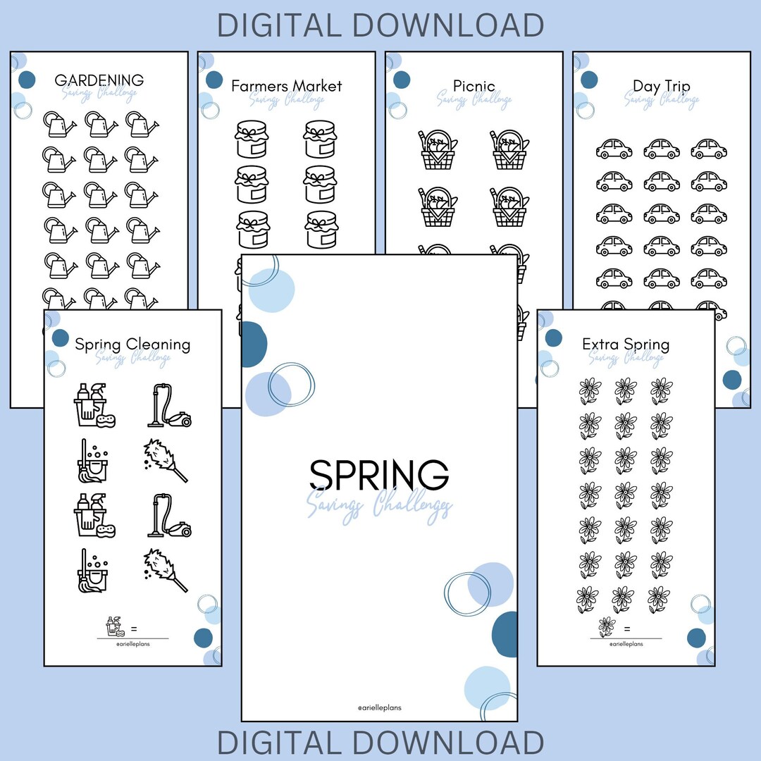Spring Savings Challenge Bundle - Etsy