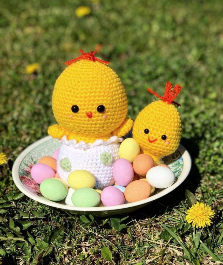 Easter Chick Amigurumi Crochet Pattern, Beginner Friendly (PDF Pattern ...