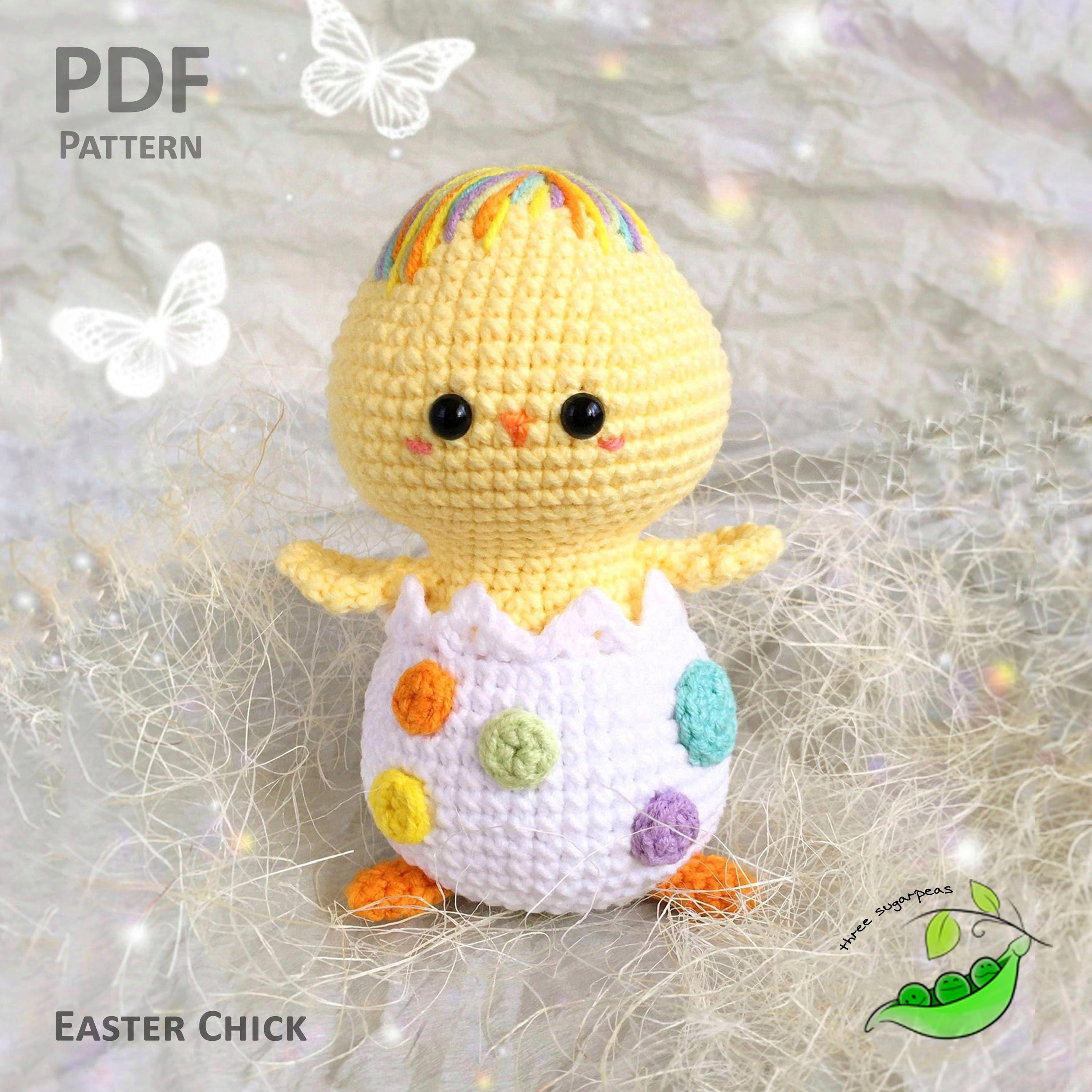 Easter Chick Amigurumi Crochet Pattern, Beginner Friendly (PDF Pattern ...