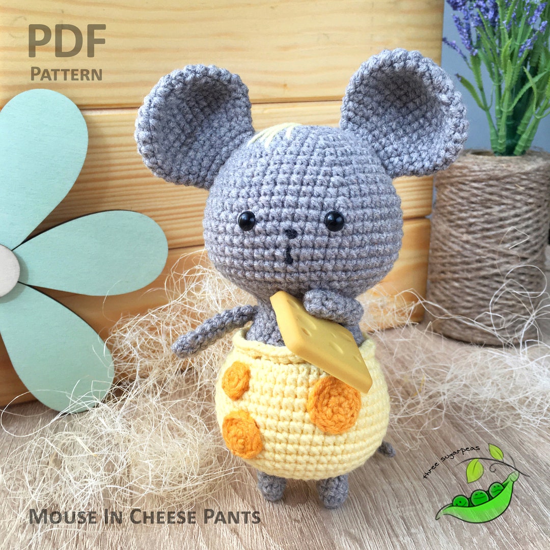 Mouse in Cheese Pants Crochet Amigurumi Pattern (PDF) - Etsy UK