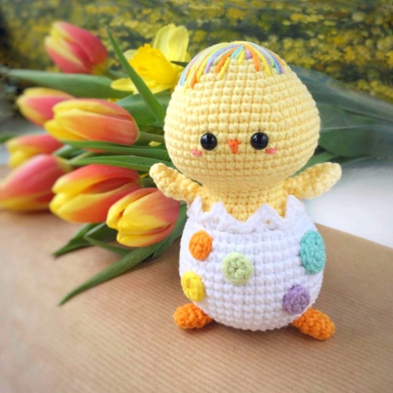 Easter Chick Amigurumi Crochet Pattern, Beginner Friendly (PDF Pattern ...