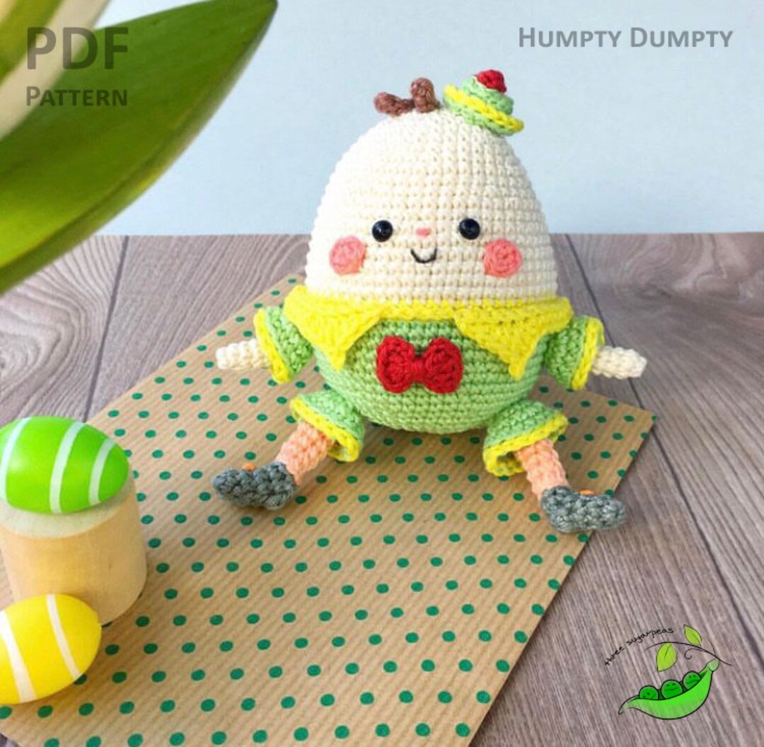 Humpty Dumpty PDF AMIGURUMI Pattern,easy Crochet Fun Cute Egg Doll ...