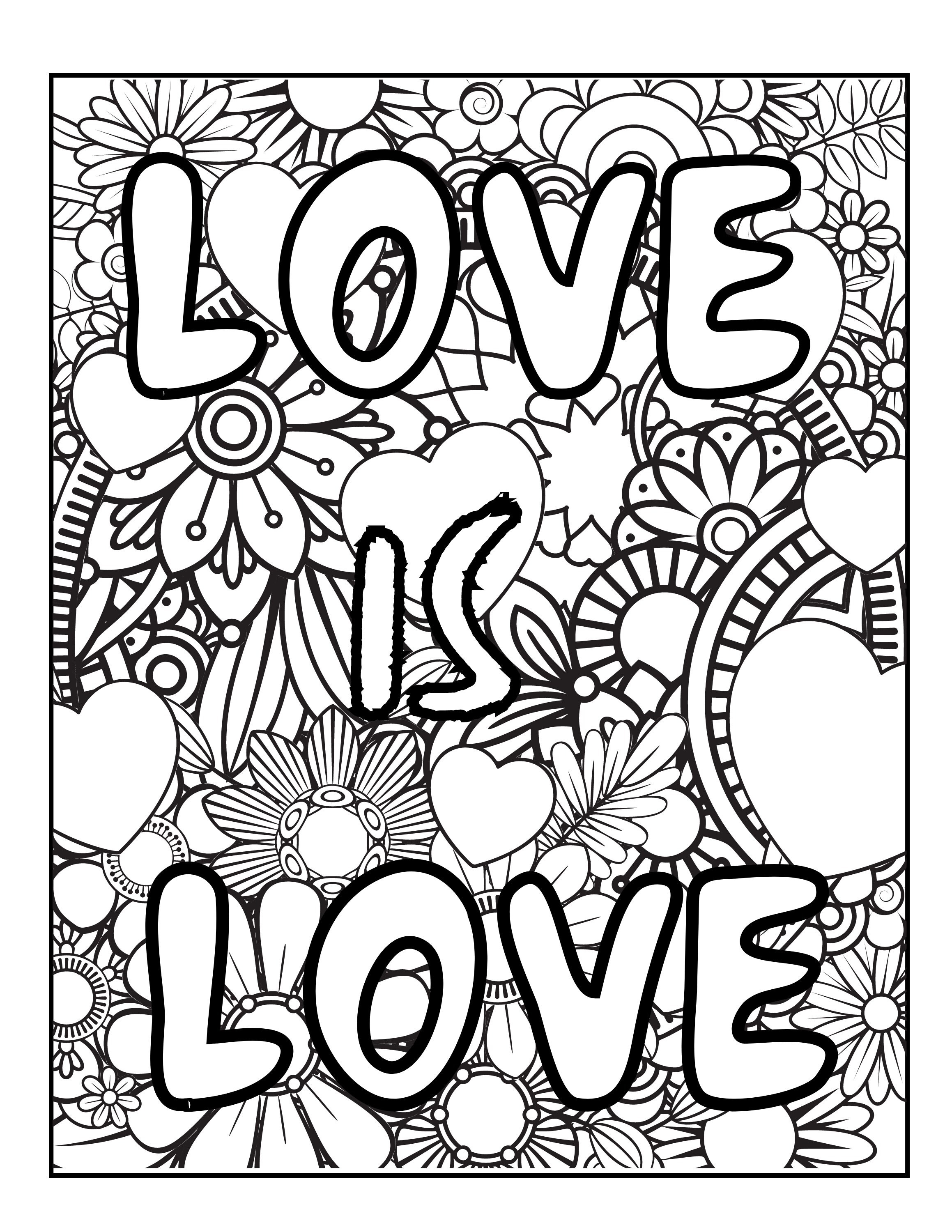 Color Therapy for LGBTQ+ Adults: Pride Month Coloring Pages, Pride ...