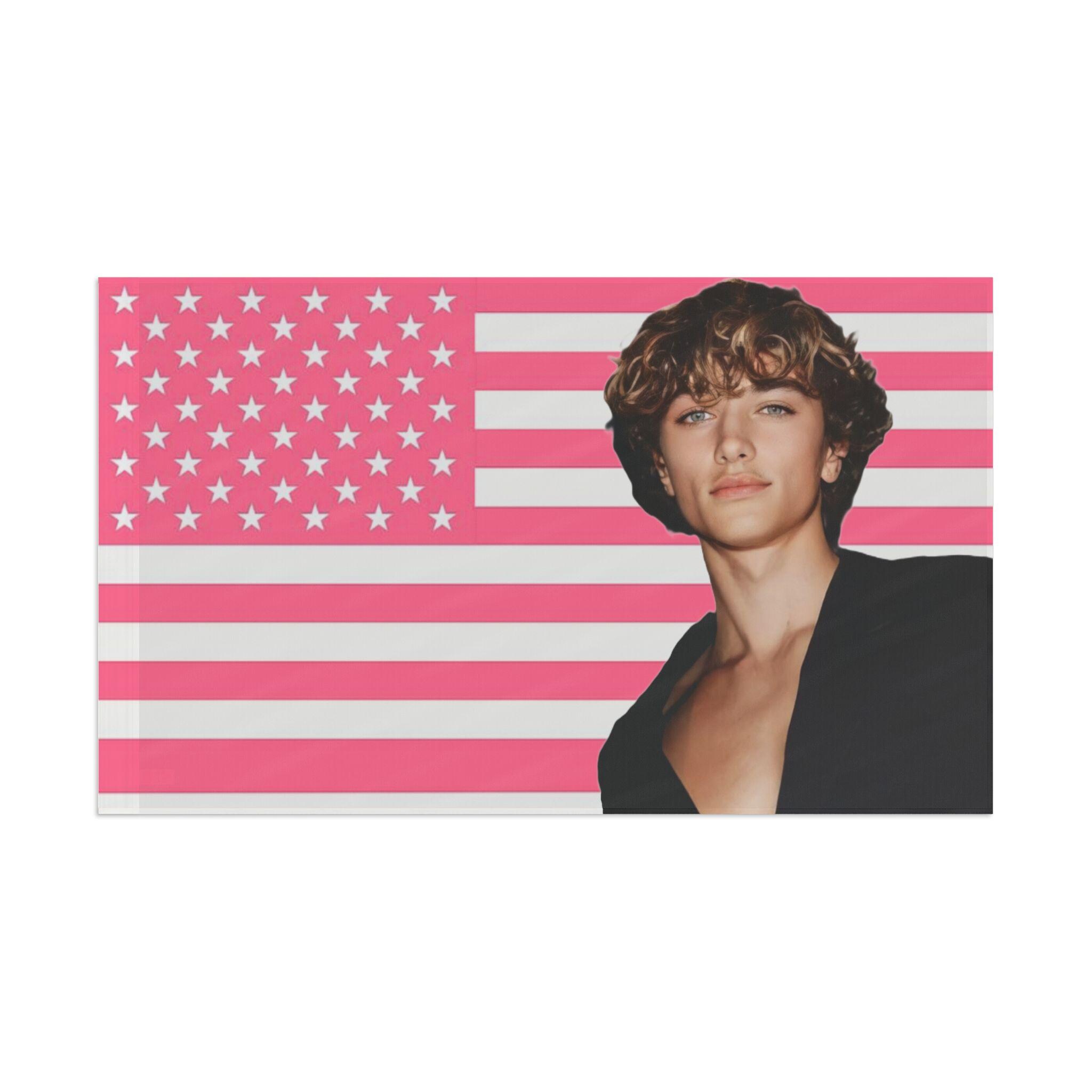 Jeremiah Fisher Pink Flag | TSITP Team Jeremiah | Pink USA America Flag ...
