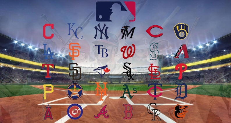 MLB Team Decal, Baseball Logo Decal, Sport Merchandise, Gift for MLB ...