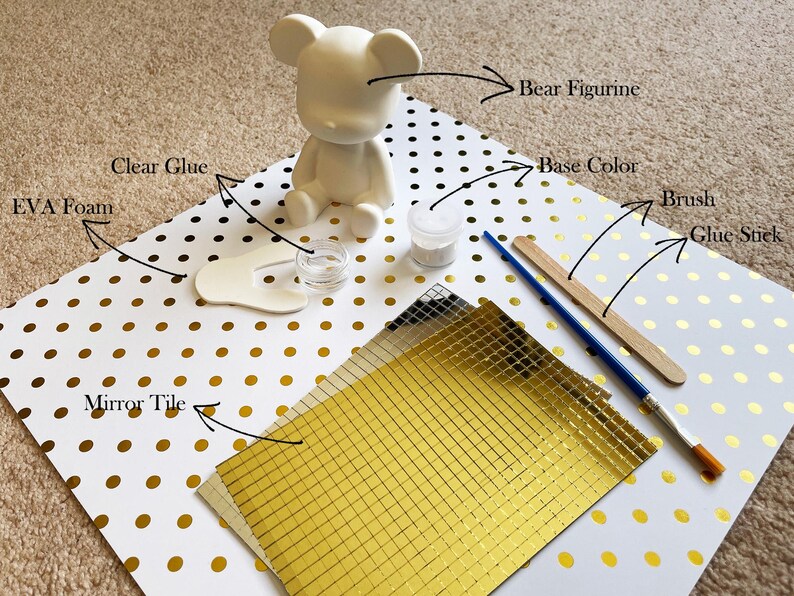 DIY Bear Craft Kit, Customizable Figurine, Kids Event - Etsy