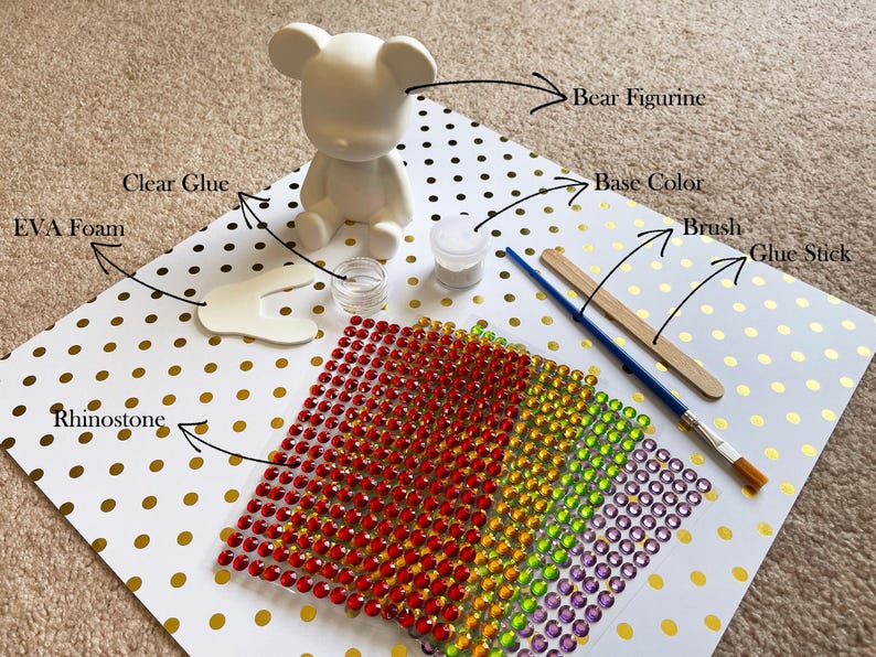 DIY Bear Craft Kit, Customizable Figurine, Kids Event - Etsy