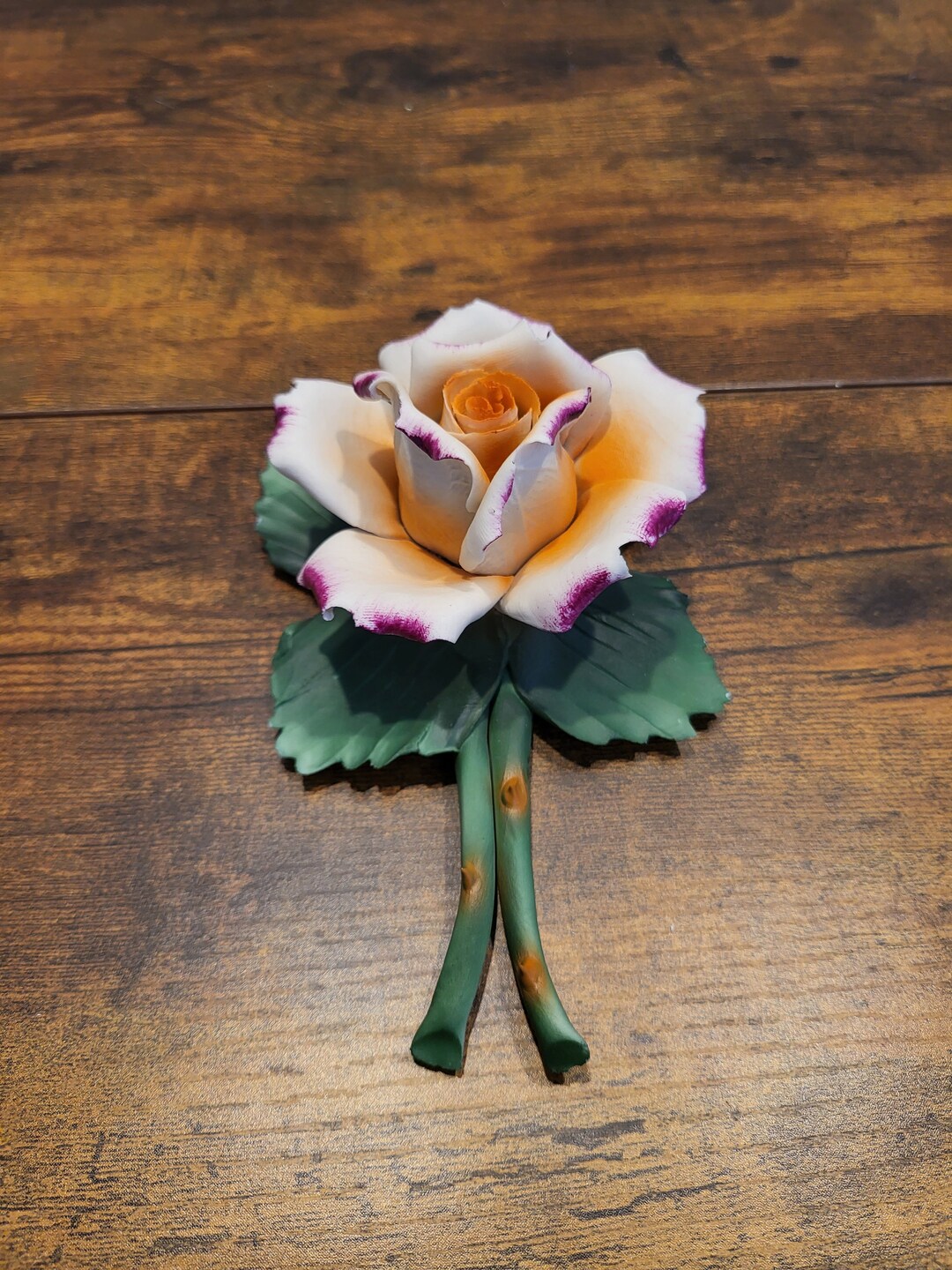 Vintage Fabar Porcelain Rose - Etsy