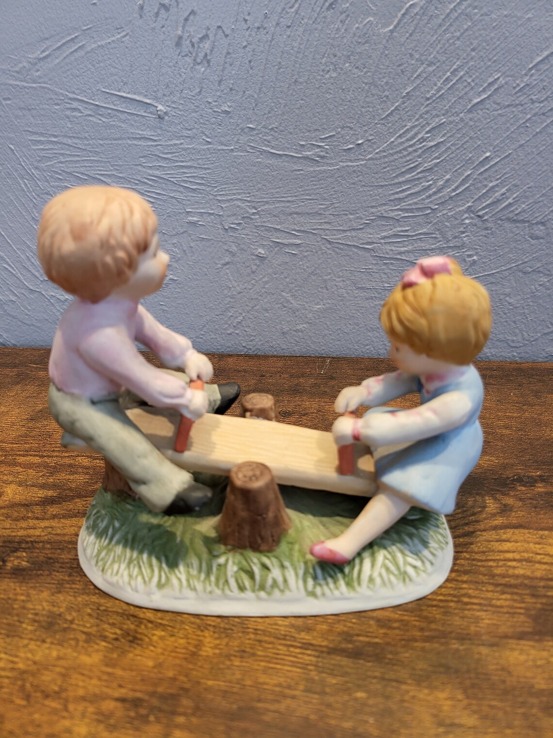 Vintage Hand Painted Teeter Totter Figurine - Etsy