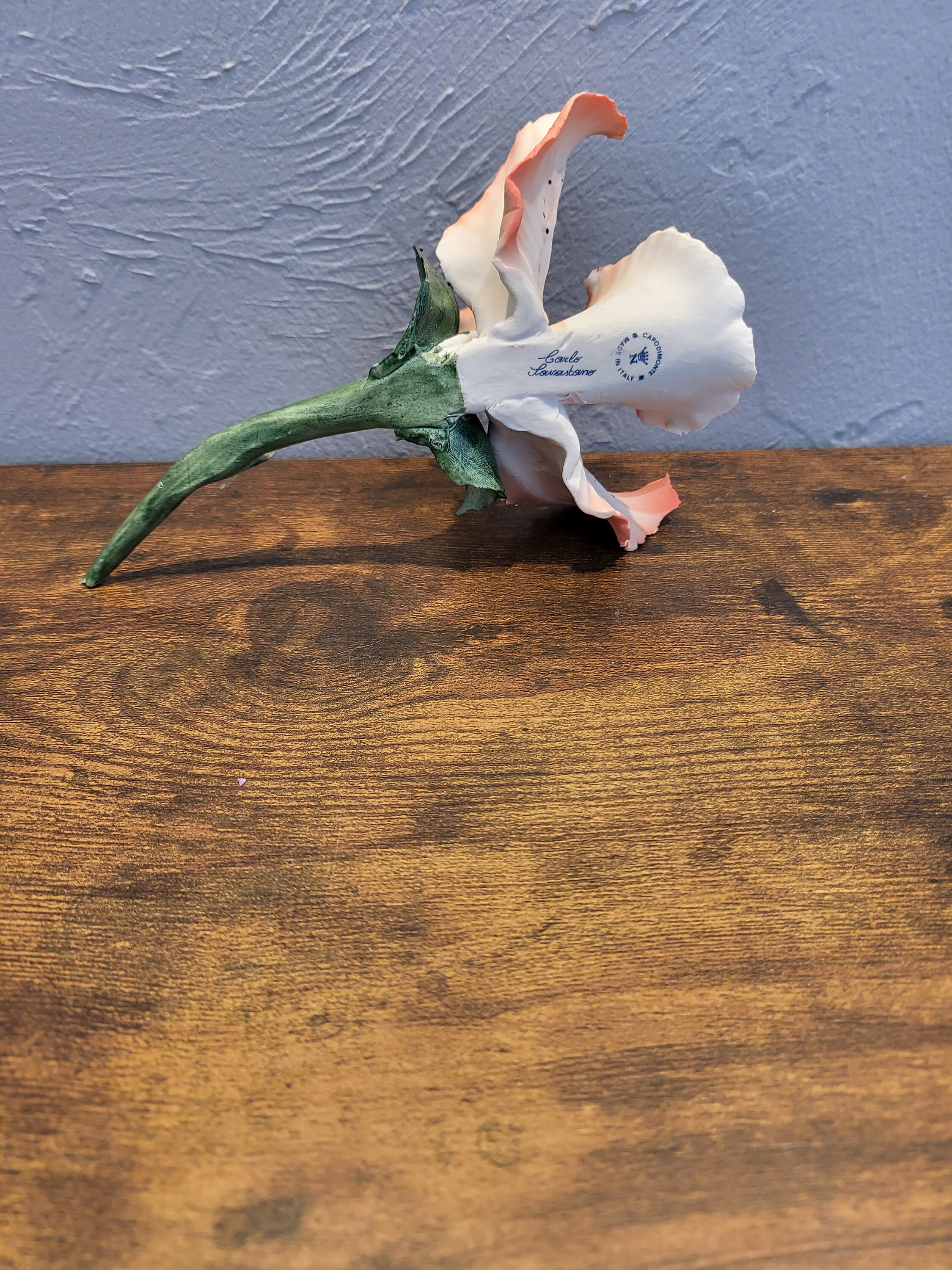 Vintage Capodimonte Porcelain Rose - Etsy