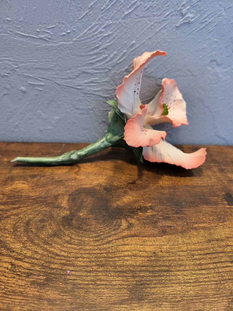 Vintage Capodimonte Porcelain Rose - Etsy