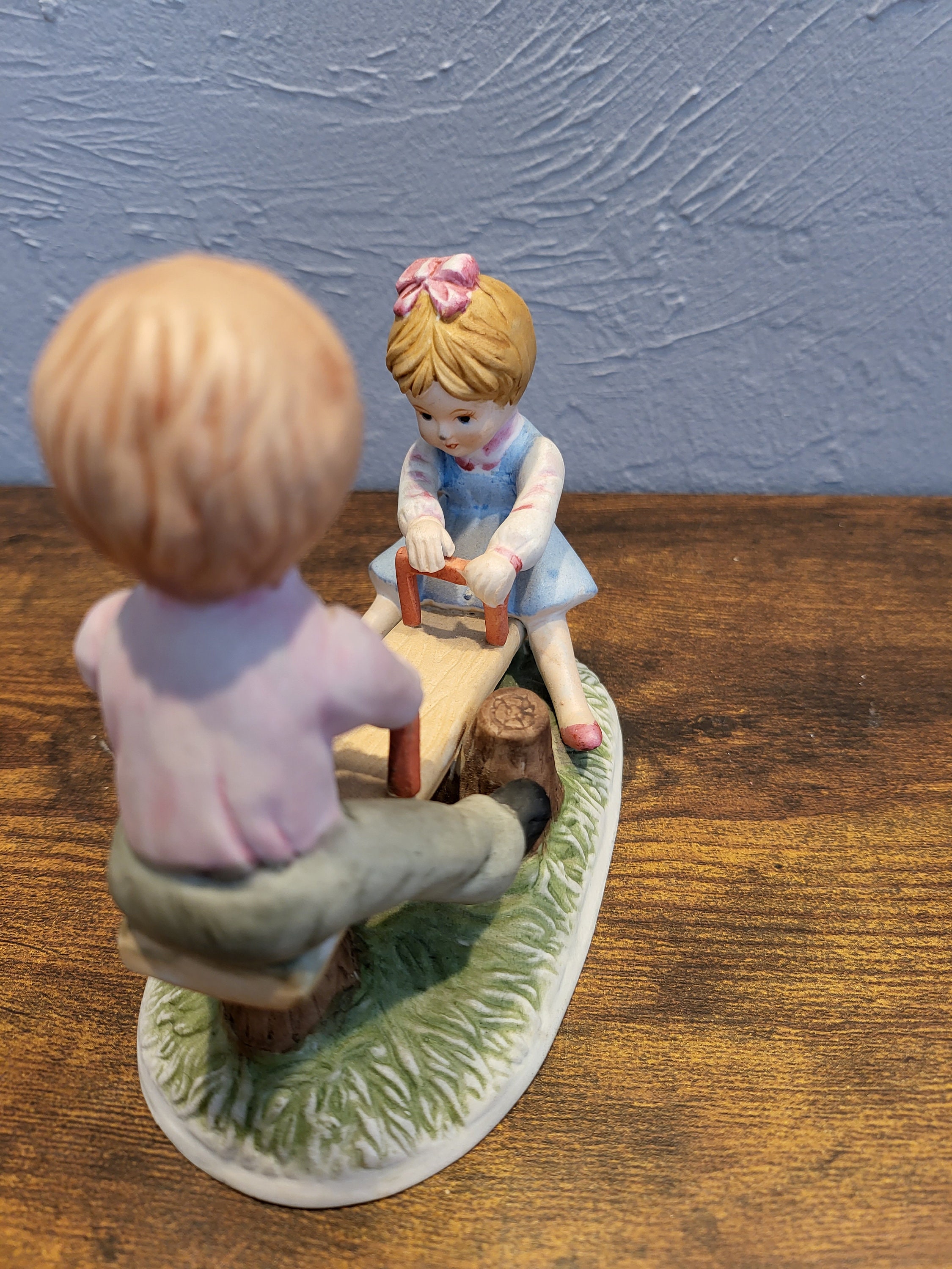 Vintage Hand Painted Teeter Totter Figurine - Etsy