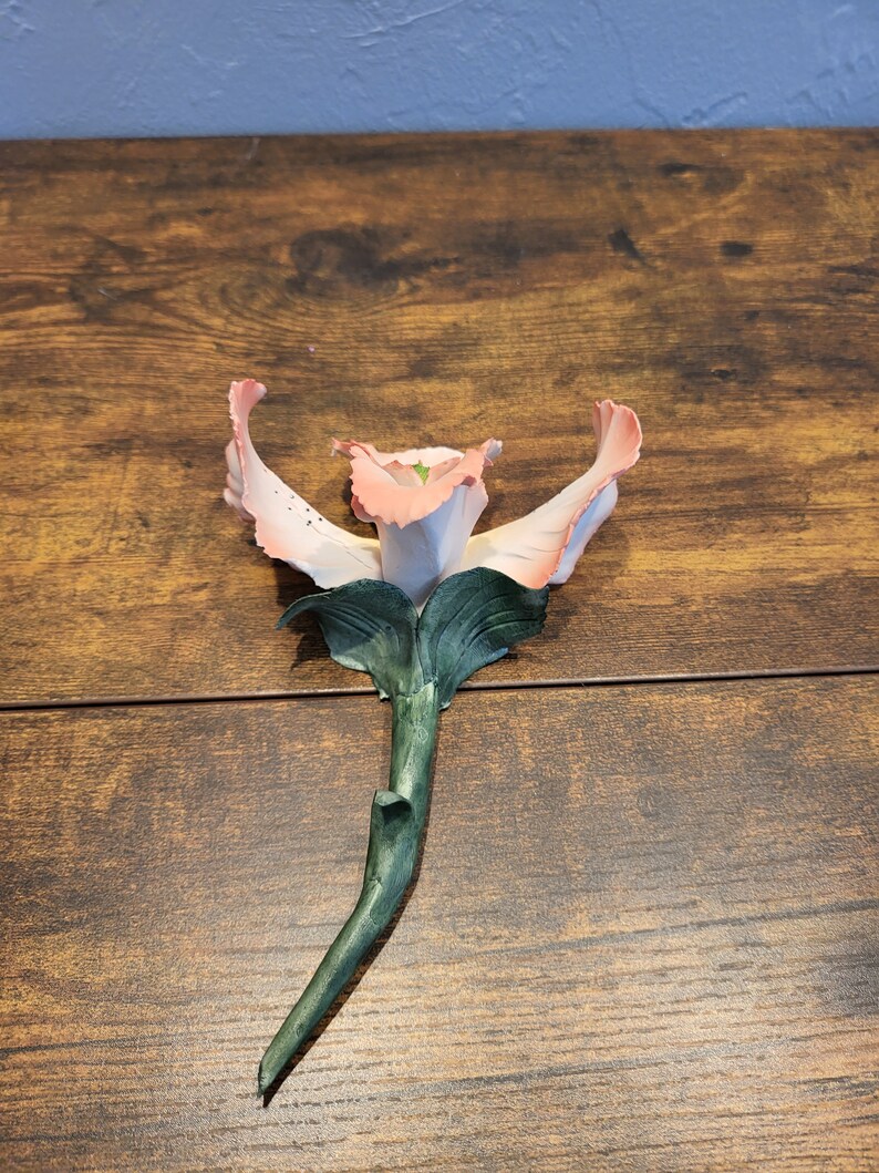 Vintage Capodimonte Porcelain Rose - Etsy