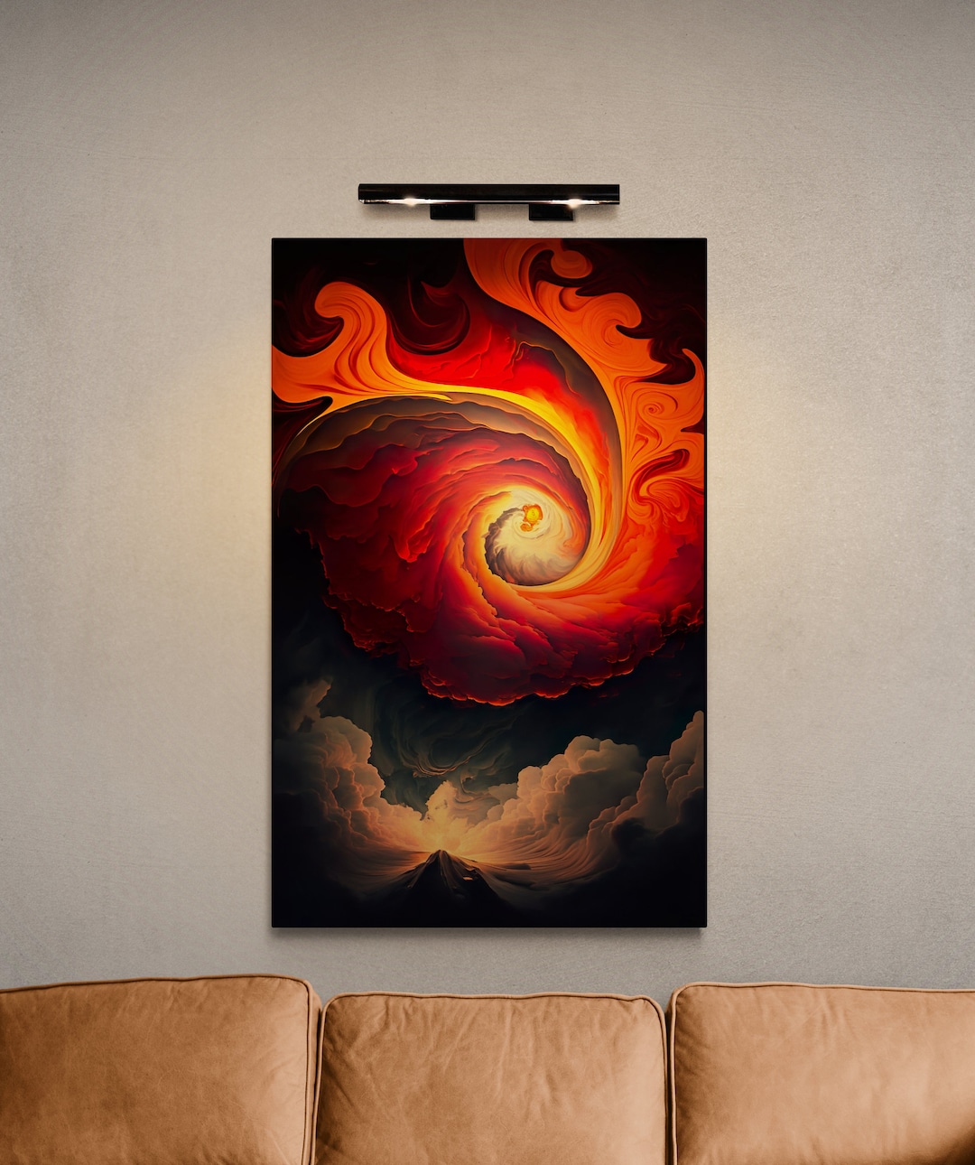 Abstract Red Sky Poster Wall Art - Etsy
