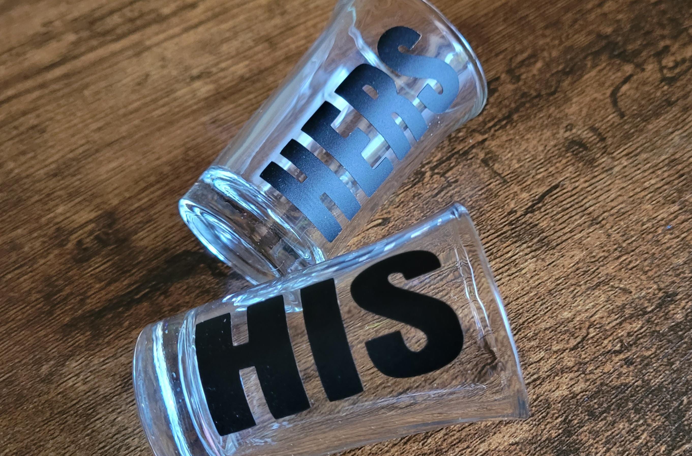 His and Hers Shot Glass Set - Etsy
