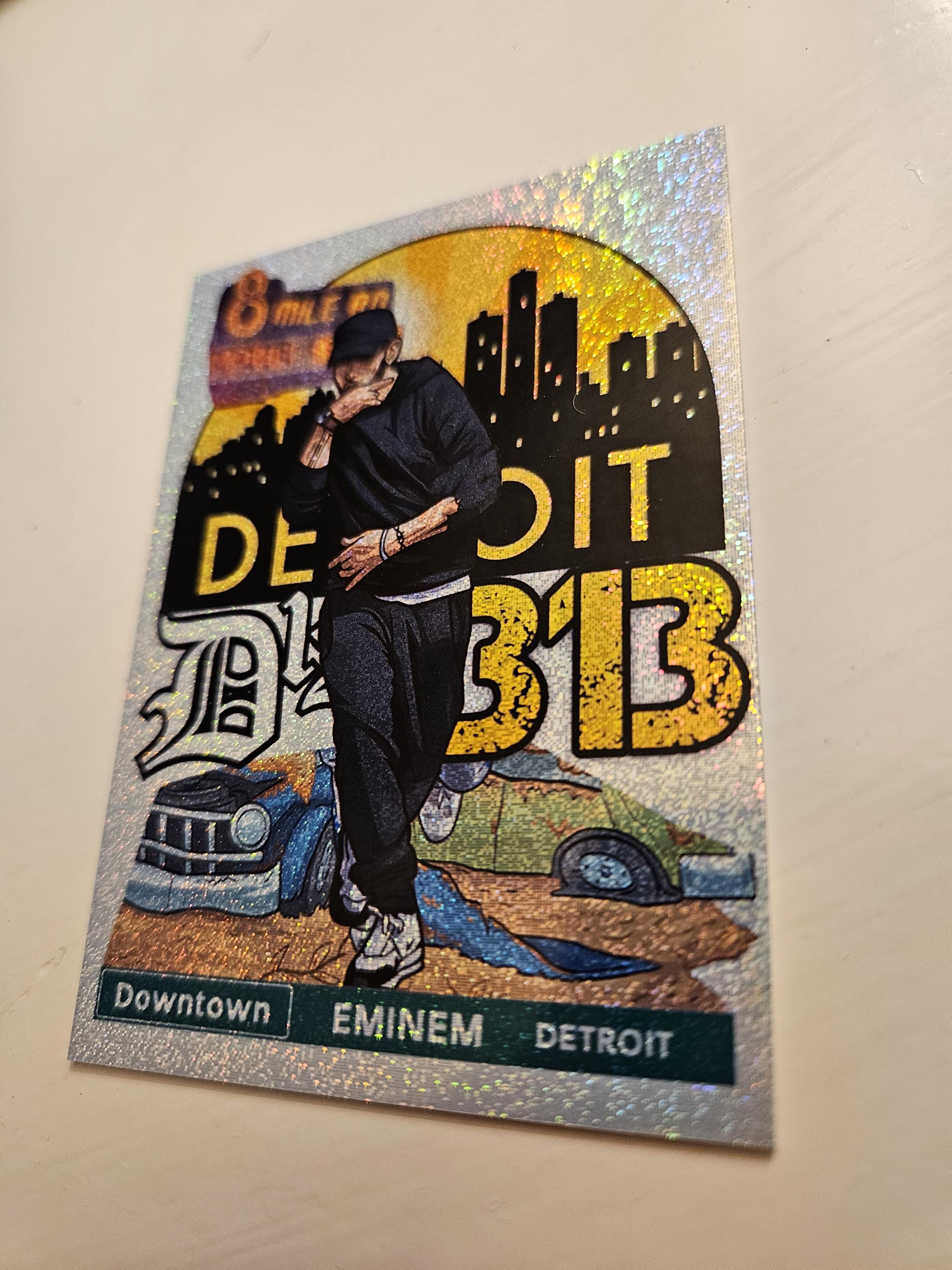 Eminem Custom Sparkle Downtown Card - Etsy