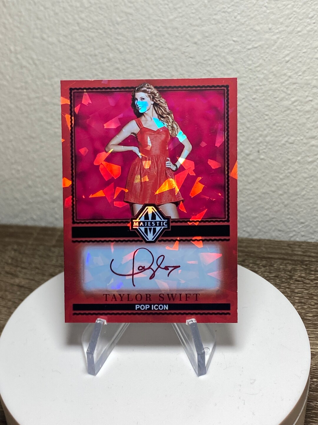 Taylor Swift Custom Red Cracked Ice Auto Card - Etsy