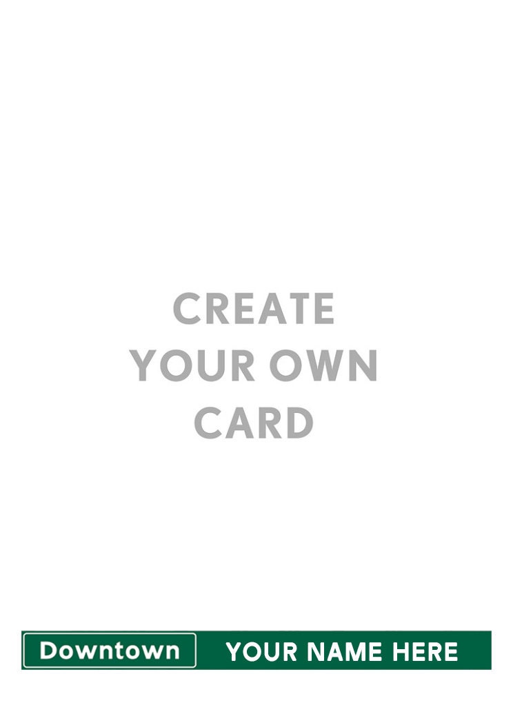 Custom Downtown Card - Etsy