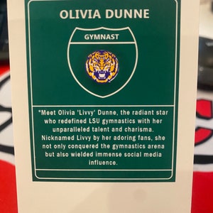 Olivia “livvy” Dunne Custom Downtown Card - Etsy