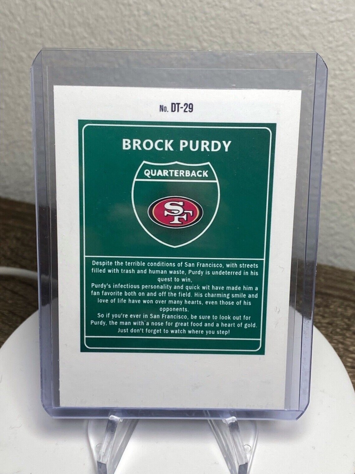 Brock Purdy Custom Downtown Funny Card - Etsy