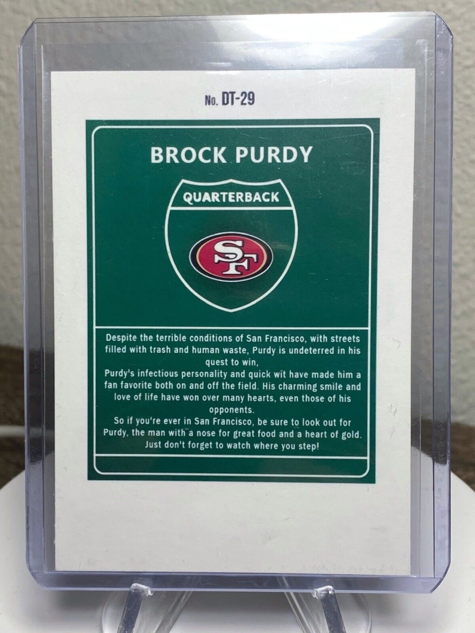 Brock Purdy Custom Downtown Funny Card - Etsy