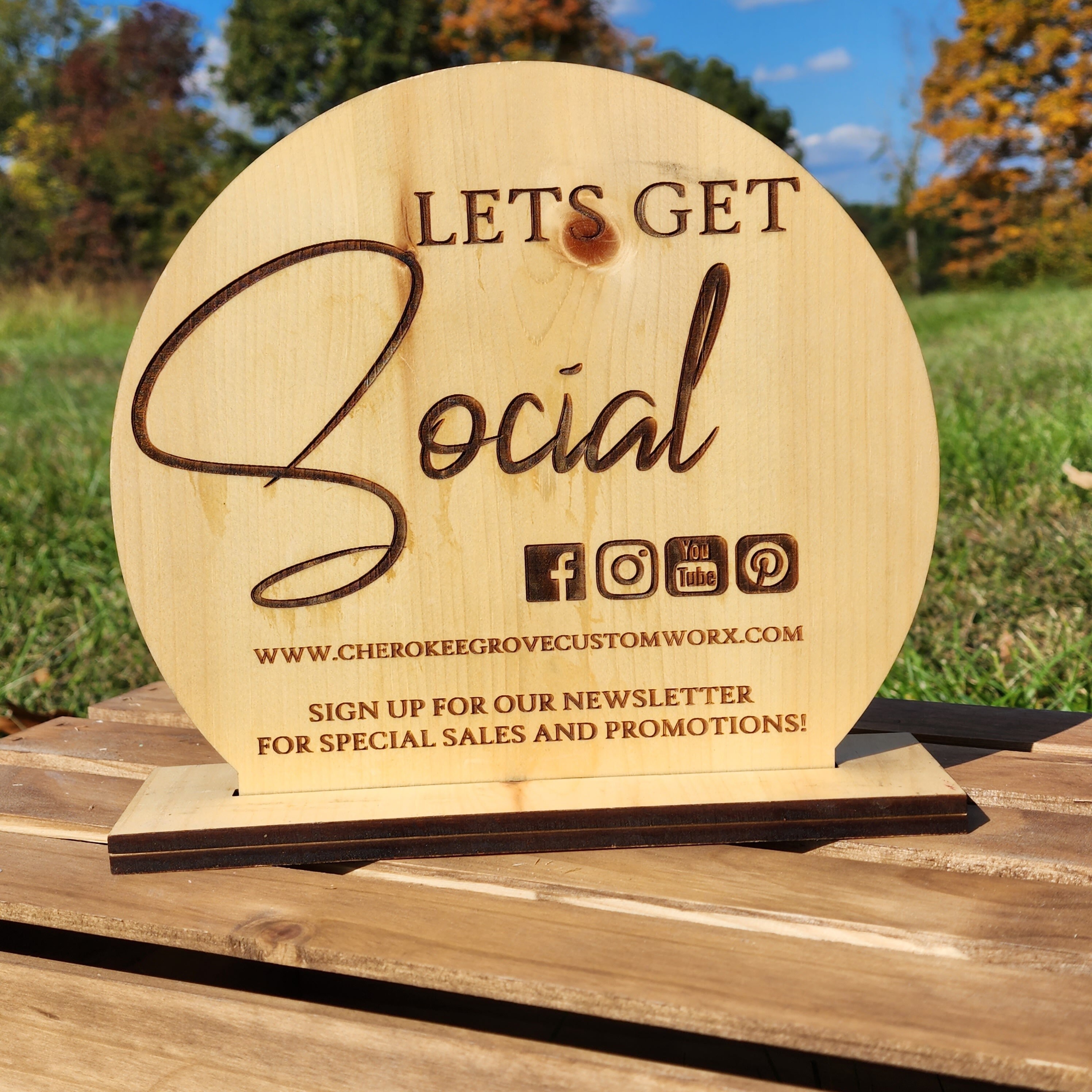 Let's Get Social Sign, Small Business Sign, Craft Show Sign, Retail ...