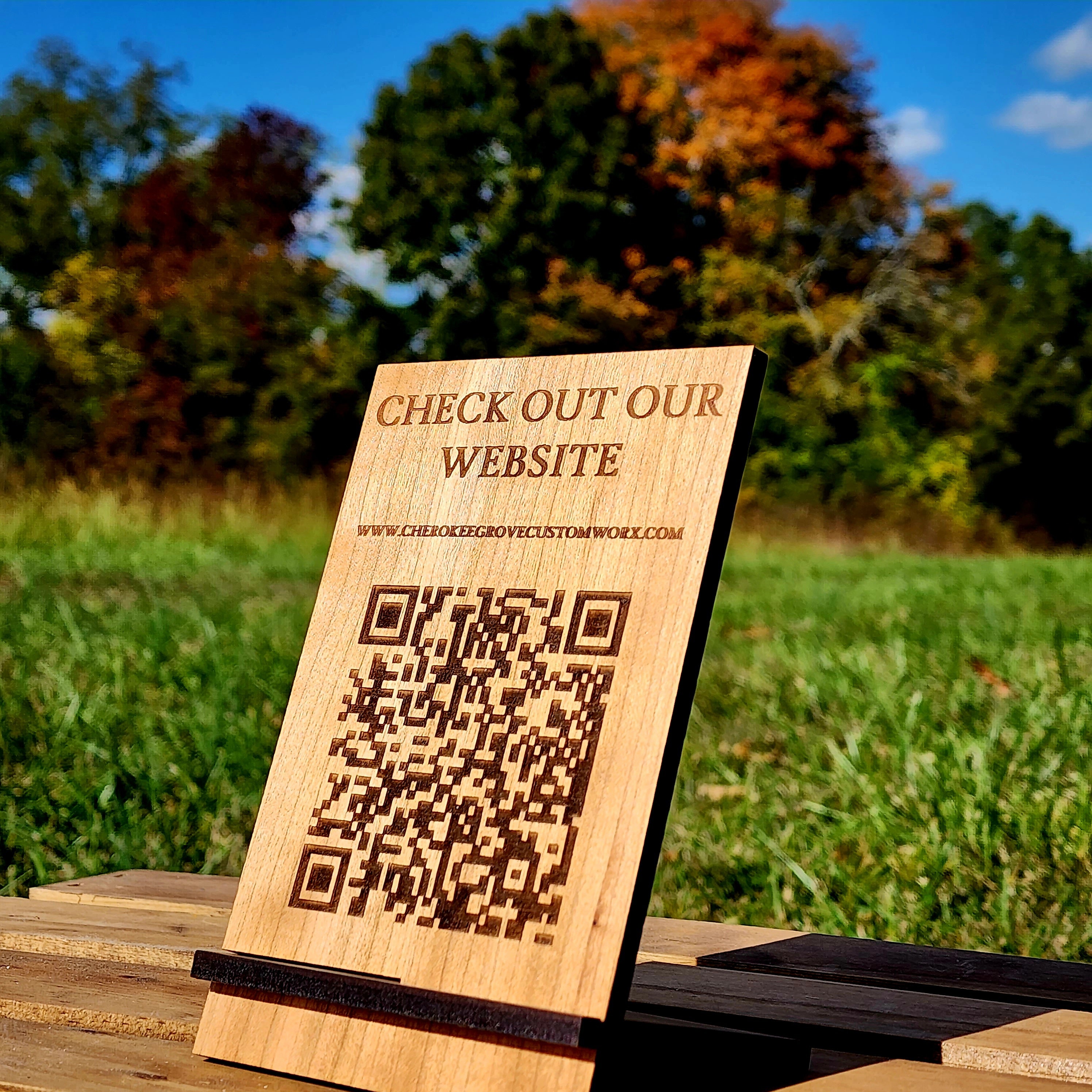 Custom Wooden QR Code Sign, Business Signage, Craft Show Signage, Small ...