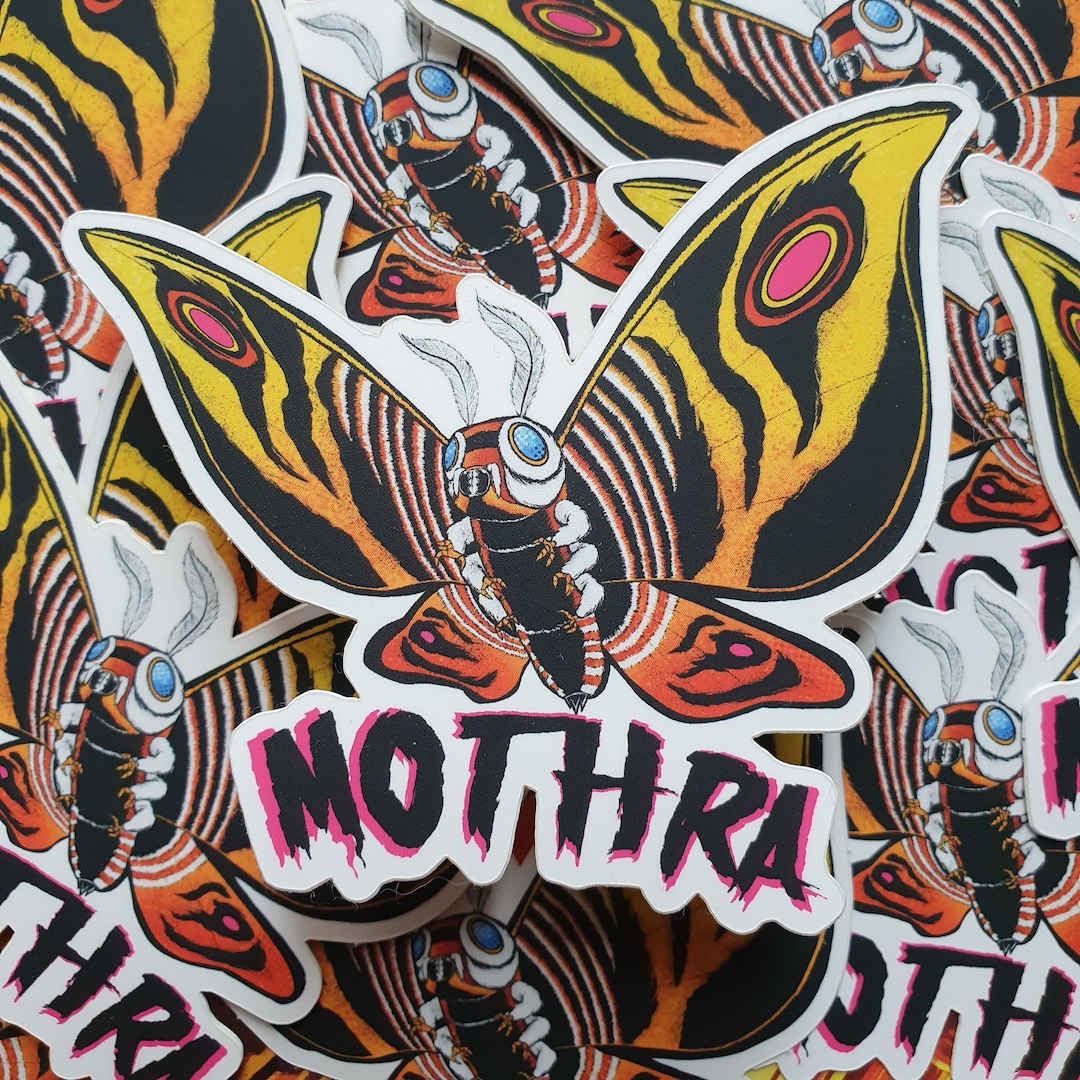 Mothra - Vinyl Sticker / Die Cut Matte Matt Illustration Japanese Art ...