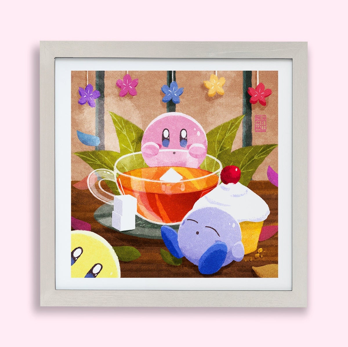 Kirby's Tea Party Giclee Art Print / Illustration Painting Wall Art ...