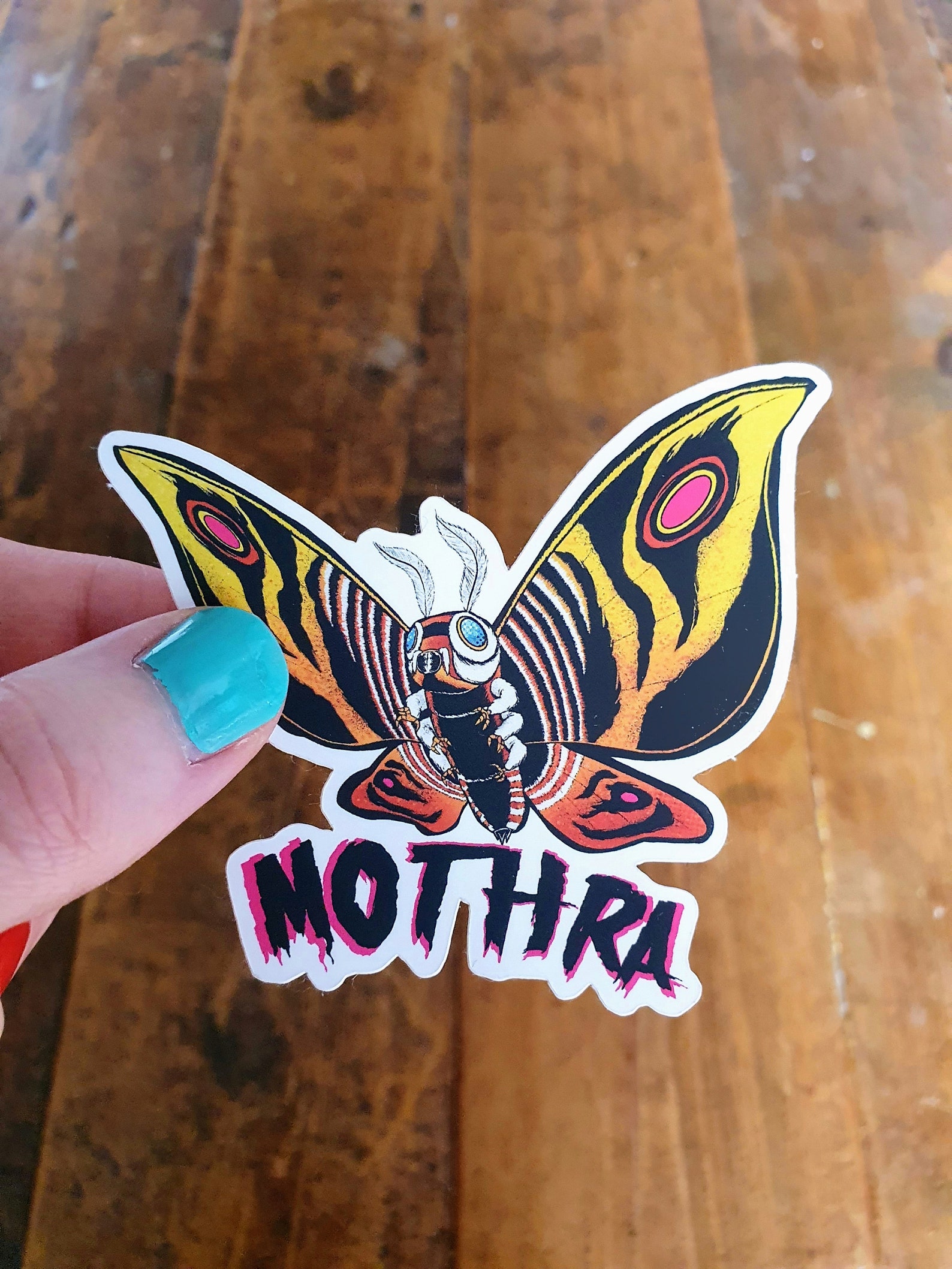 Mothra Vinyl Sticker / Die Cut Matte Matt Illustration Japanese Art ...