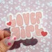 Pink Lover Girl Bubble Letters Laminated Sticker Water Resistant - Etsy