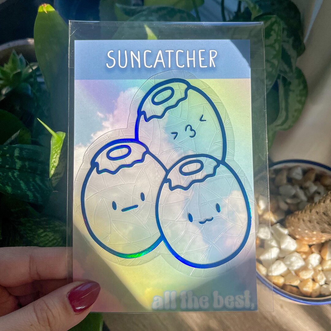 Blueberry Suncatcher: Prismatic Holographic Window Cling - Etsy