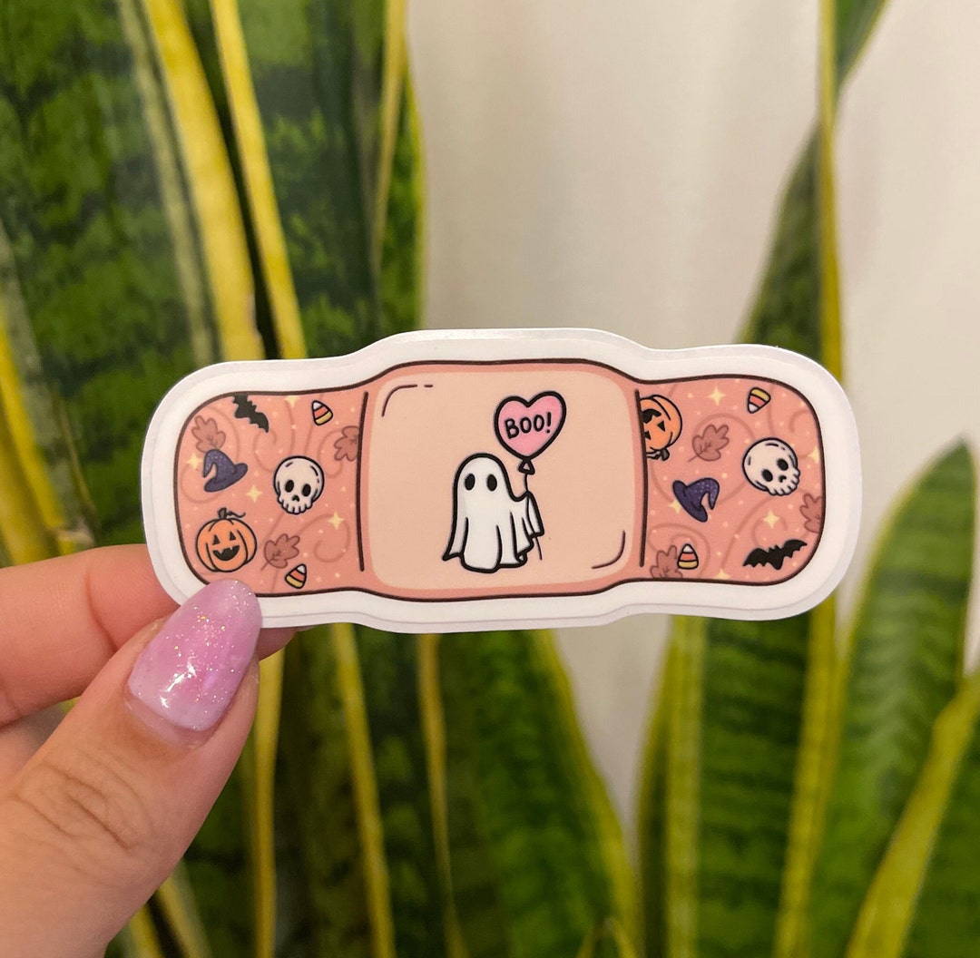 Halloween Band-aid Sticker: Laminated Water Bottle Decal - Etsy